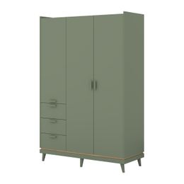 DREHT&Uuml;RENSCHRANK ACARA 143.5/214.5/57,4 cm 3-t&uuml;rig Gr&uuml;n