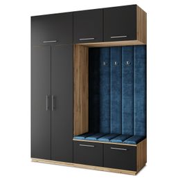 GARDEROBENSCHRANK REMA 180/240/60 cm Modern Garderobe-Set Eiche Wotan