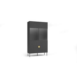 VITRINE AXIS 187,6/106,6 cm in Schwarz