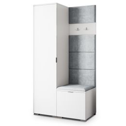 GARDEROBENSCHRANK LORI 95/181/51 cm Modern Wei&szlig;