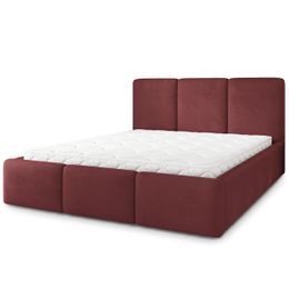 POLSTERBETT MORENA MGV 180x200 cm mit Bettk&auml;sten - Rot