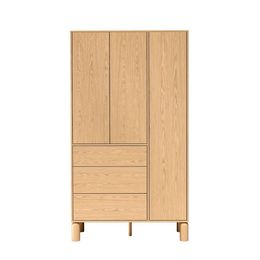DREHT&Uuml;RENSCHRANK SABBIA 110/197/55cm 3-t&uuml;rig Eichefarben