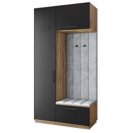 GARDEROBENSCHRANK REMA 120/240/60 cm Modern Eiche Wotan