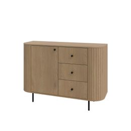 KOMMODE BOLLA 123/85,4/42,3cm mit 3 Schubladen 1 T&uuml;ren Eichefarben
