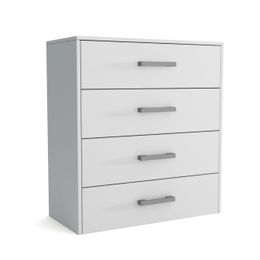 KOMMODE SCALINI 75/82/33 cm mit 4 Schubladen Wei&szlig;