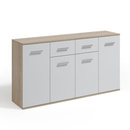 SIDEBOARD GIACOMO III 160/85/33 cm mit 2 Schubladen 4 T&uuml;ren Sonoma Eiche