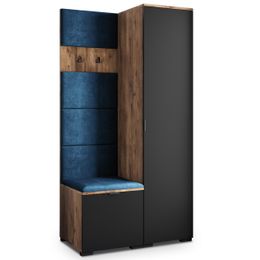 GARDEROBENSCHRANK LORI 95/181/51 cm Modern Garderobe-Set Eiche Lefkas