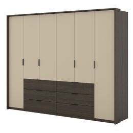 DREHT&Uuml;RENSCHRANK MOLAVO 274/217/63 cm 6-t&uuml;rig Eiche Dunin
