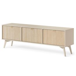 LOWBOARD FORESTA 158x38x52 cm mit 3 T&uuml;ren Beige