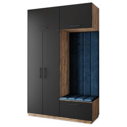 GARDEROBENSCHRANK REMA 150/240/60 cm Modern Garderobe-Set Eiche Lefkas