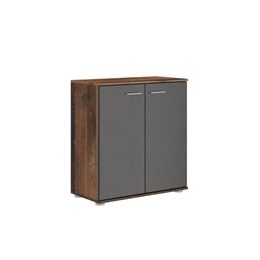 KOMMODE MICHELE 71/75/35 cm mit 2 T&uuml;ren Braun