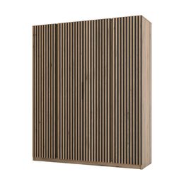 DREHT&Uuml;RENSCHRANK CAGLIARI 200/239/61,9 cm 4-t&uuml;rig Goldfarben