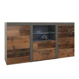SIDEBOARD RITMO 156/82/40 cm mit 2 Schubladen 2 T&uuml;ren Hellgrau