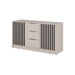 SIDEBOARD NELIANA 155/86/45cm mit 3 Schubladen 2 T&uuml;ren Kaschmir