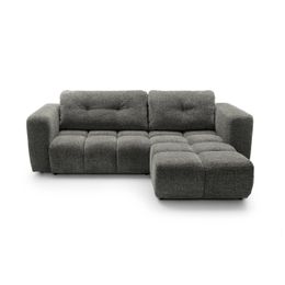 ECKSOFA ARTE 02 Grau Chenille mit Schlaffunktion