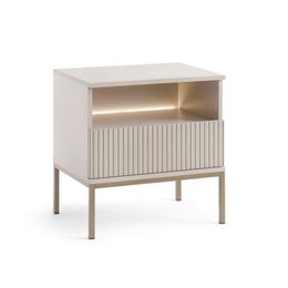 NACHTTISCH SENTIERO 54/56/39 cm mit LED Kaschmir