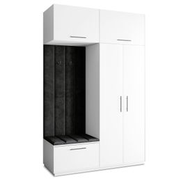 GARDEROBENSCHRANK REMA 150/240/60 cm Modern Wei&szlig;