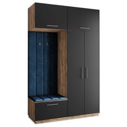GARDEROBENSCHRANK REMA 150/240/60 cm Modern Garderobe-Set Eiche Lefkas