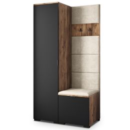 GARDEROBENSCHRANK LORI 95/181/51 cm Modern Eichefarben