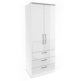 DREHT&Uuml;RENSCHRANK OTTIMA 80/217/63 cm 2-t&uuml;rig Wei&szlig;