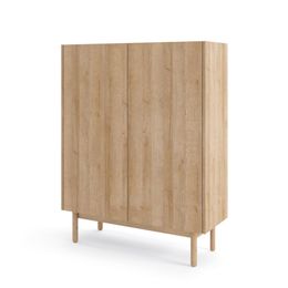 HIGHBOARD BOLOGNA 97/122/37 cm mit 2 T&uuml;ren Eichefarben