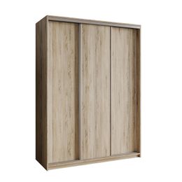 SCHWEBET&Uuml;RENSCHRANK NISSE 150/205/60 cm 3-t&uuml;rig Sonoma Eiche