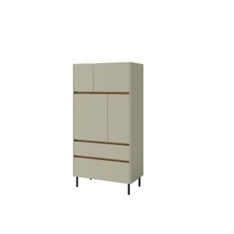 KOMMODE MURO 80/165/40cm mit 2 Schubladen 4 T&uuml;ren Hellgr&uuml;n