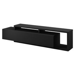 LOWBOARD BOTTEGA 219x45x52 cm mit 2 Schubladen Schwarz