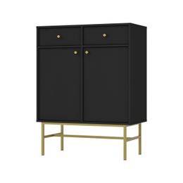 SIDEBOARD TORINO 84/108/41cm mit 2 Schubladen 2 T&uuml;ren Graphitfarben