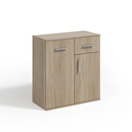 KOMMODE GIACOMO I 75/85/33 cm mit 1 Schubladen 2 T&uuml;ren Sonoma Eiche