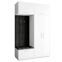 GARDEROBENSCHRANK REMA 150/240/60 cm Modern Wei&szlig;