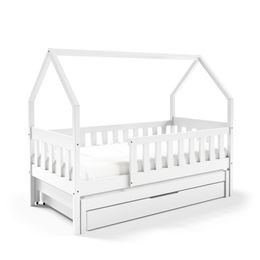 KINDERBETT BAMBINA mit Bettkasten 80x160 cm Wei&szlig;