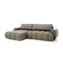 ECKSOFA SITO Braun Jersey mit Schlaffunktion