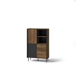 B&Uuml;CHERREGAL KREON 88,2/140,1/40 cm Wohnzimmerregal Hochschrank Regal Braun