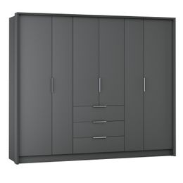 DREHT&Uuml;RENSCHRANK SHACO 255/217/65 cm 6-t&uuml;rig Graphitfarben