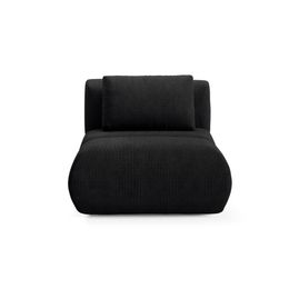 SESSEL ATOMO, Modern Polstersessel Loungesessel, Velours-Stoff Schwarz