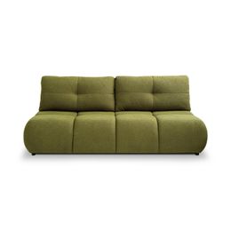 BETTSOFA CORSO Gr&uuml;n Bucle-Stoff mit Schlaffunktion