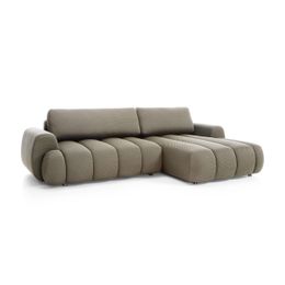 ECKSOFA SITO Braun Jersey mit Schlaffunktion