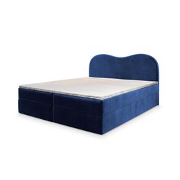 BOXBETT FLUVIA M 180x200 cm mit Matratze und Topper - Blau
