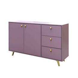 KOMMODE GALIO 100/112/41cm mit Schubladen 4 T&uuml;ren Violett