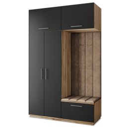 GARDEROBENSCHRANK REMA 150/240/60 cm Modern Garderobe-Set Eiche Wotan
