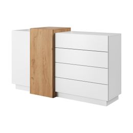 SIDEBOARD TRES 160/94/45 cm mit 4 Schubladen und 2 T&uuml;ren Wei&szlig;