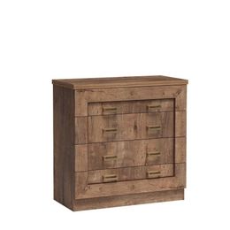 KOMMODE UDINE 90/90/44cm mit 4 Schubladen T&uuml;ren Bronzefarben