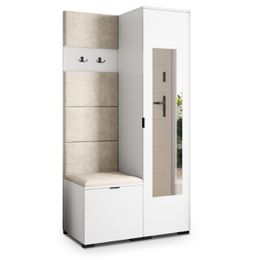 GARDEROBENSCHRANK VIRA 95/181/51 cm Modern Wei&szlig;