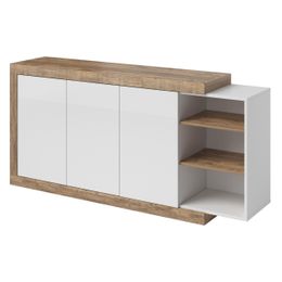 SIDEBOARD SINFONIA 180/86/40 cm mit 3 T&uuml;ren Eichefarben