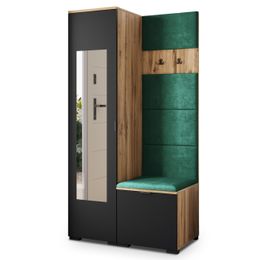 GARDEROBENSCHRANK VIRA 95/181/51 cm Modern Garderobe-Set Eiche Wotan