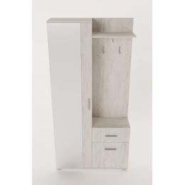 GARDEROBENSCHRANK RAMO 97/195/30 Modern Garderobenschrank Wei&szlig;