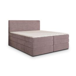 BOXSPRINGBETT MATERN 180x200 cm mit Matratze und Topper - Rosa