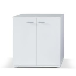 KOMMODE MICHELE 71/75/35 cm mit 2 T&uuml;ren Wei&szlig;