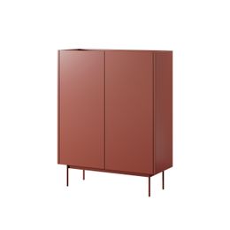 HIGHBOARD COLORE 97/122/37 cm mit 2 T&uuml;ren Rot